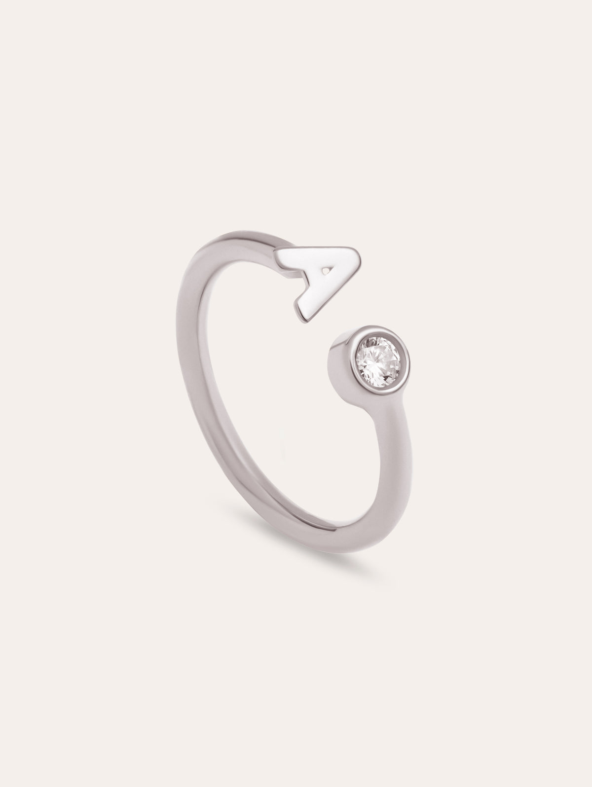 Anillo Personalizado Letter Spark Plata – SINGULARU
