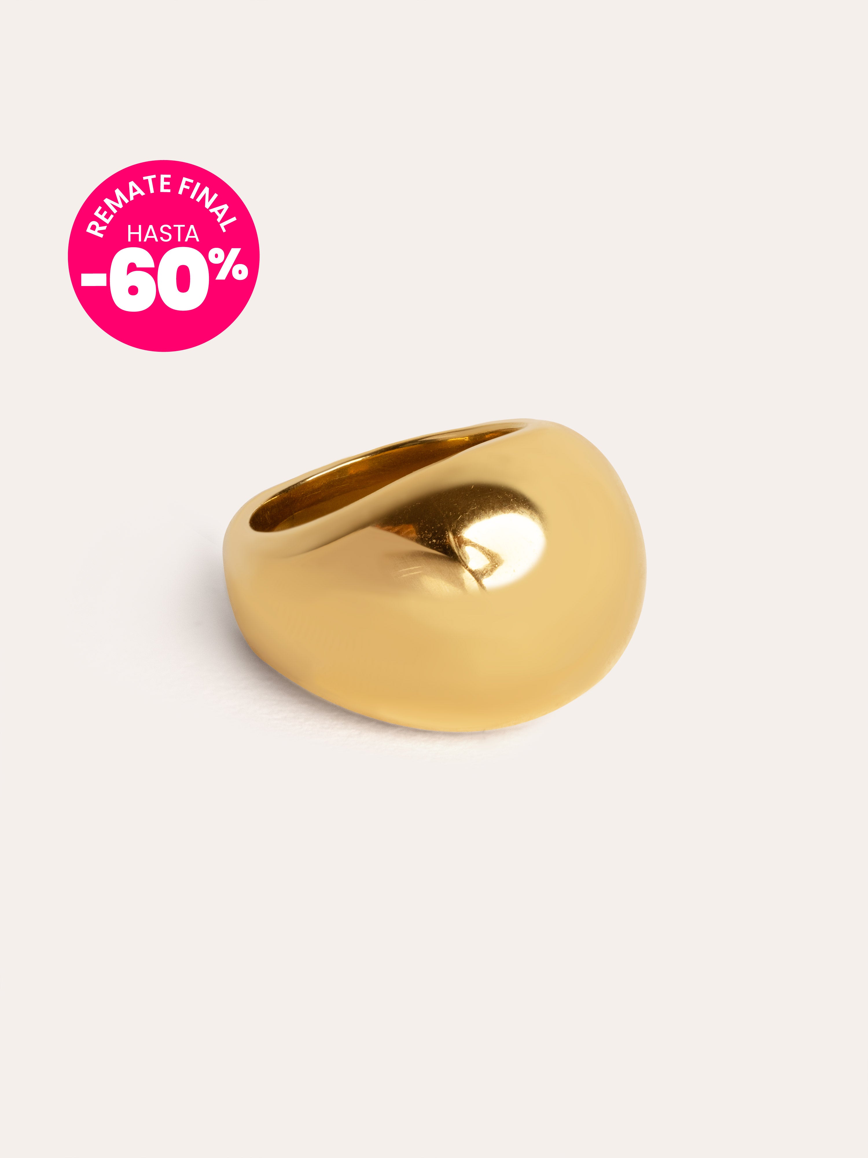 Anillo Max Bomb Acero Baño Oro – SINGULARU