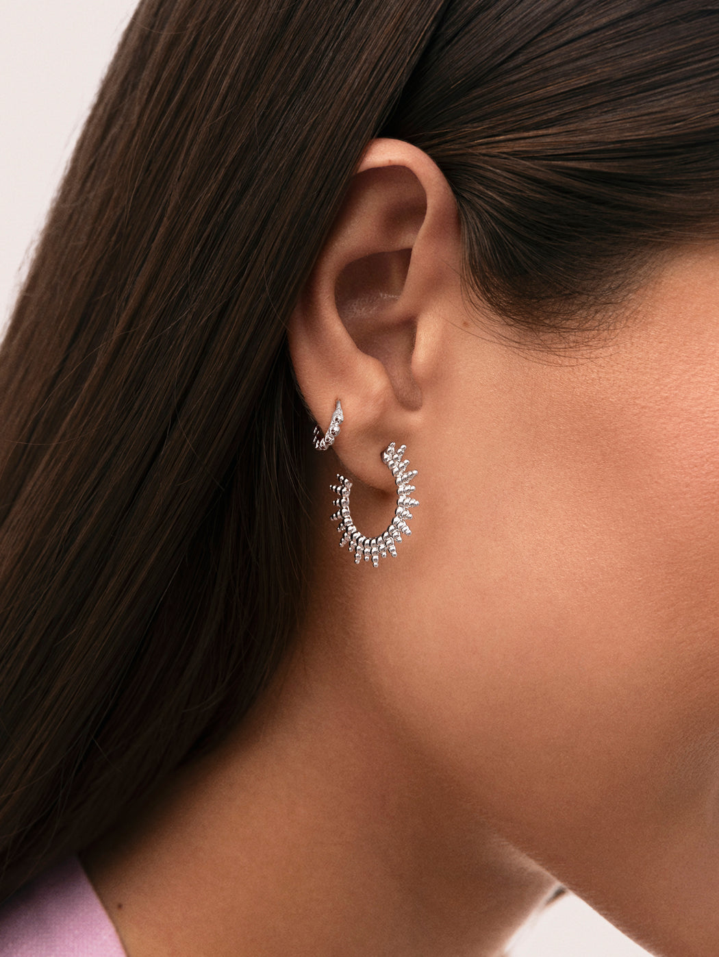 Boucle d'oreille seule Pebbles S Acier – SINGULARU