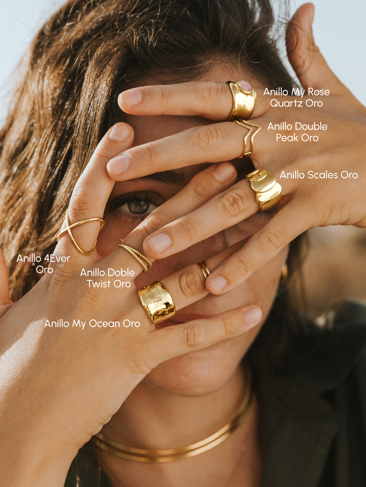 Anillo Double Peak Plata Baño Oro – SINGULARU