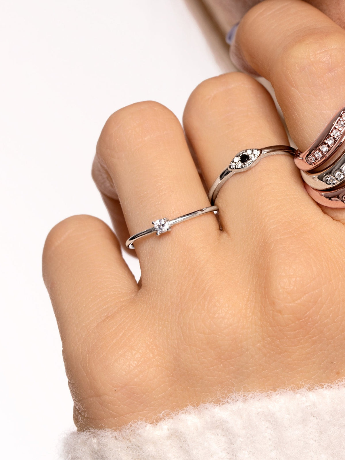 Anillo Single Spark Plata – SINGULARU