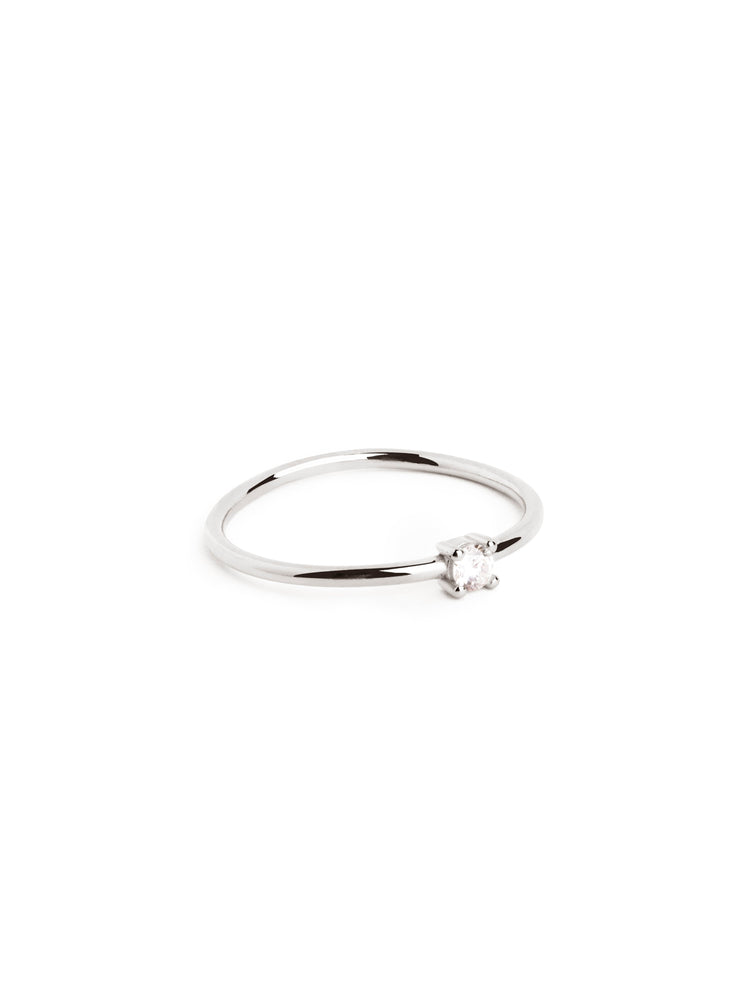 Anillo Single Spark Plata – SINGULARU
